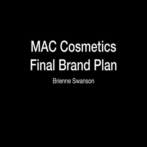 Branding Plan MAC Cosmetics | PDF