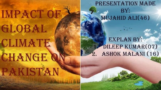 Climate Change Policy Of pakistan Presentation | PPT