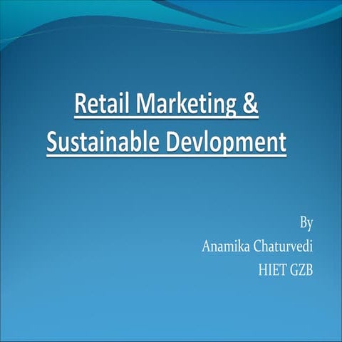 Retail Sustainable Development Ppt