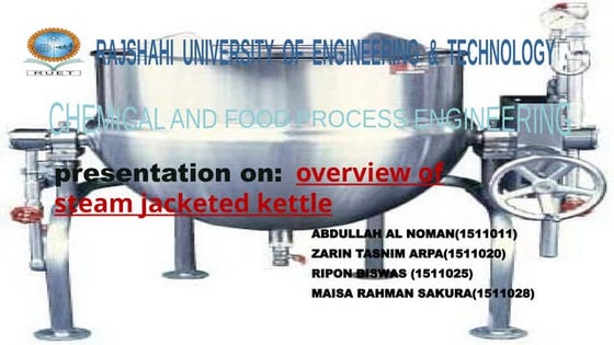 1.steam jacketed kettle | PPTX | Chemistry | Science
