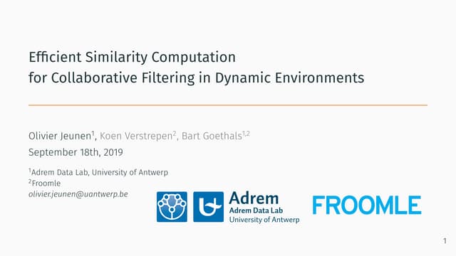 Efficient Similarity Computation For Collaborative Filtering In Dynamic 5912