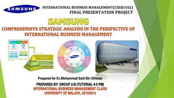 Samsung Electronics Group 7 Strategic Management Case Study Samuel ...