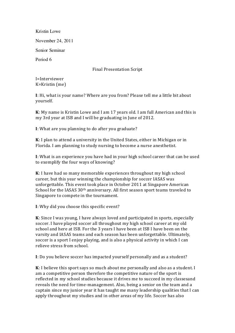 Final Presentation Script Final Presentation Script