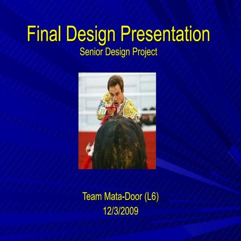 Senior Design Project Final Presentation | PPT