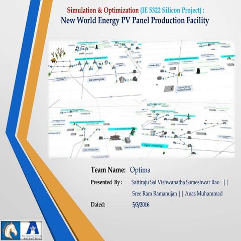 Simulation of New World Energy PV Panel Production Facility | PPT