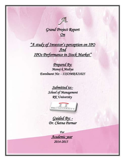 Final ipo questionnaire | PDF