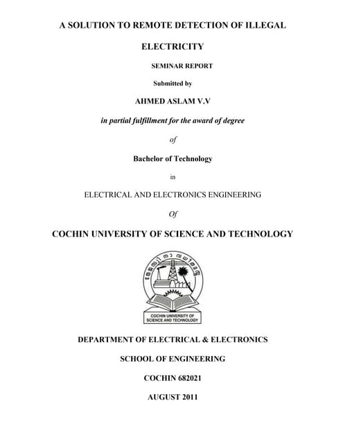 Power theft detection | PPTX