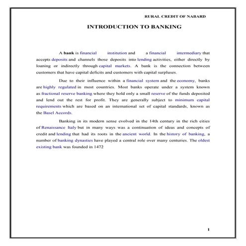 NABARD FINAL PROJECT | PDF