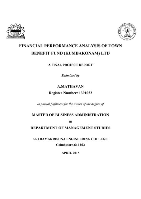 Financial performance analysis | PPTX