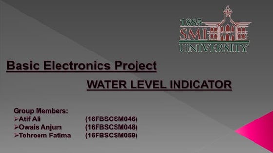 Project Report on Water Level Indicator | PDF | Water Services | Home ...