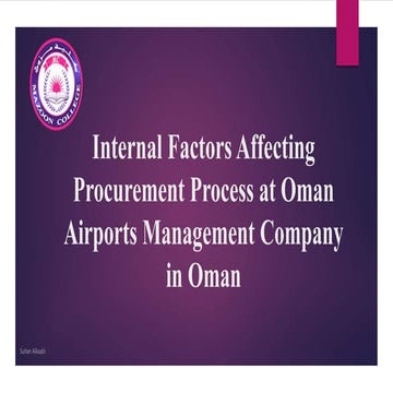 Internal factors affecting procurement process | PPTX