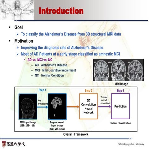 To classify Alzheimer’s Disease from 3D structural MRI data | PPTX