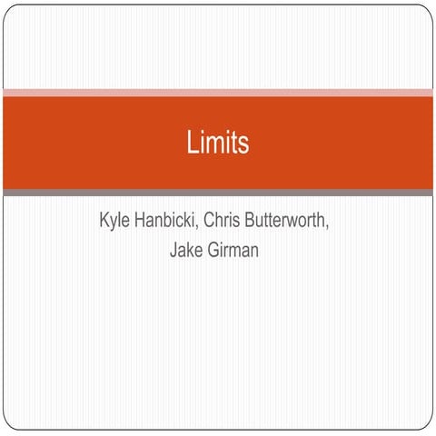 Final project limits | PPTX