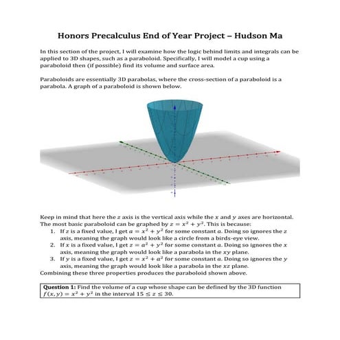 3d Calculus Graphs