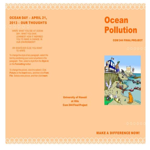 Ocean Pollution Ppt Templates Free Download - Free Power Point Template ...
