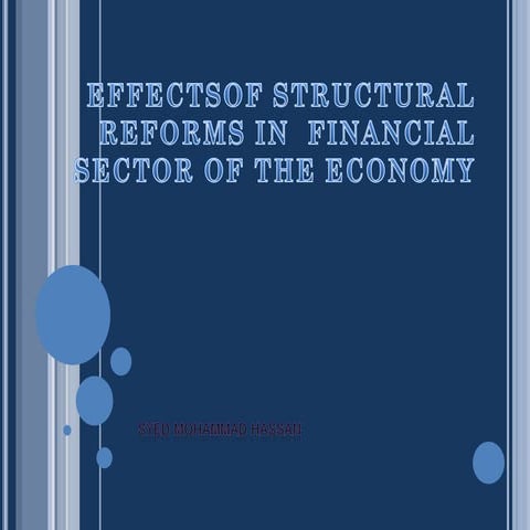 Review of Structural Reforms in Financial Sector of Pakistan | PPT