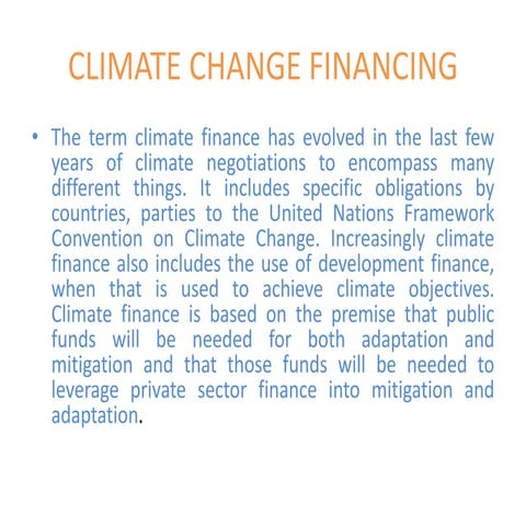 Final project on Climate Change Finance | PPTX
