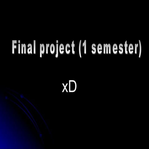 Final project 1 semester | PPT