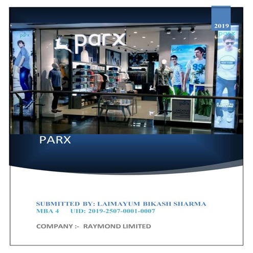 raymond ltd. project | DOCX