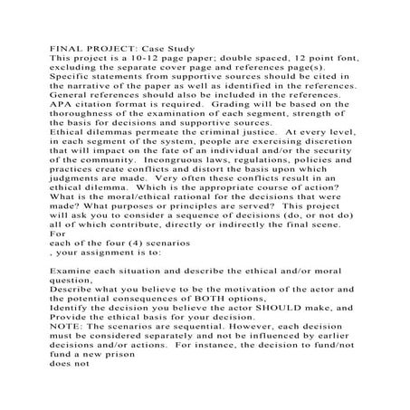 FINAL PROJECT Case Study This project is a 10-12 page paper; doub.docx