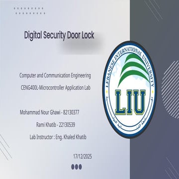 Design and Implementation of a Secure Digital Door Lock System Using ...