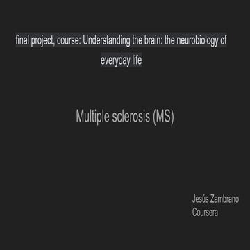 final project course Understanding the brain the neurobiology of ...