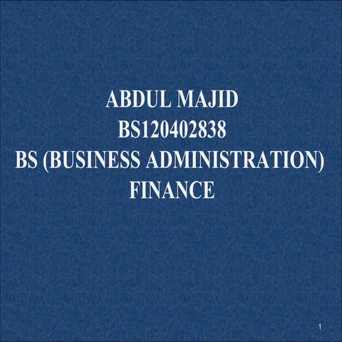 PPT BSBA Final project Finance | PPT