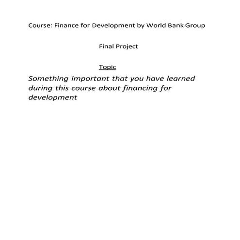 Final project finance for development | DOCX