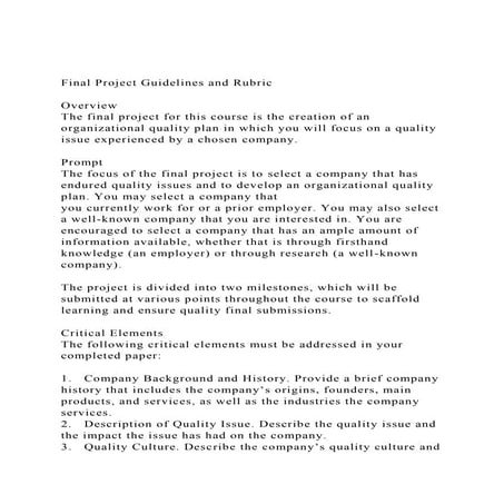 Final Project Guidelines and RubricOverviewThe final proje.docx