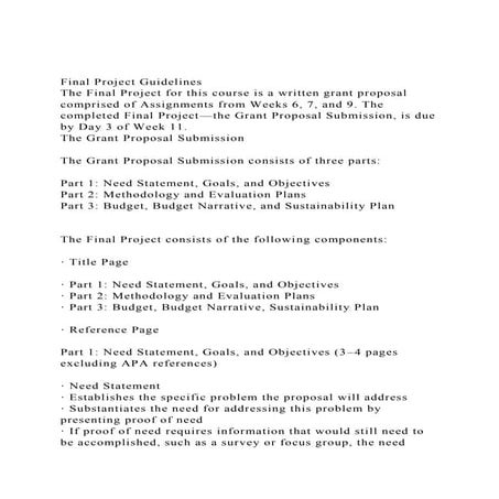 Final Project Guidelines The Final Project for this course is .docx