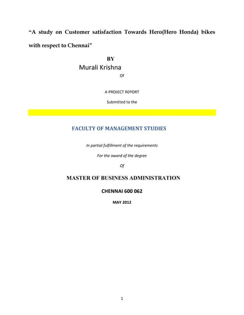 Declaration for BBA, MBA projects | DOC