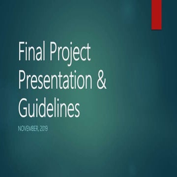Final project presentation | PPT