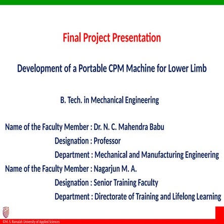 Final Project Presentation V1 Reviewed Pptx