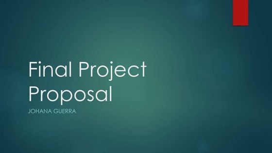Final project proposal | PPT