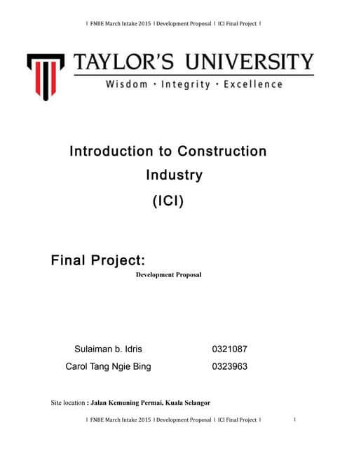 ICI Final Project Proposal | PDF