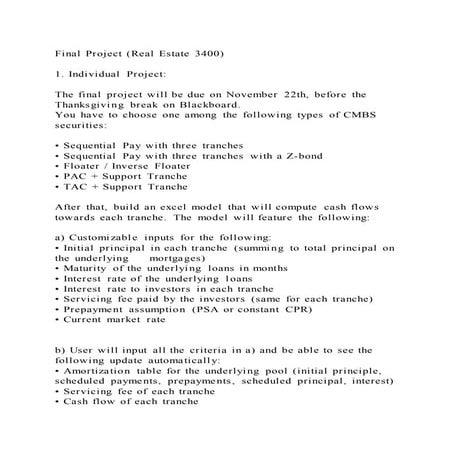 Final Project (Real Estate 3400)1. Individual ProjectThe fi | DOCX