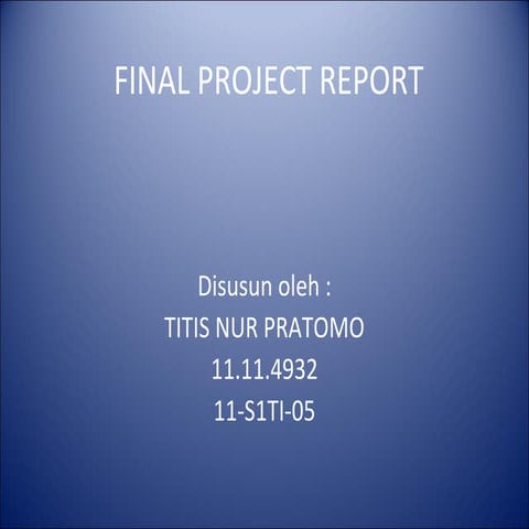 Final project report | PPT