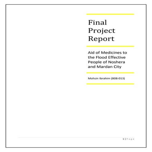 Aid of Medicines project report. | DOC