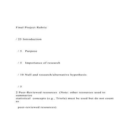 Final Project Rubric 25 Introducti.docx