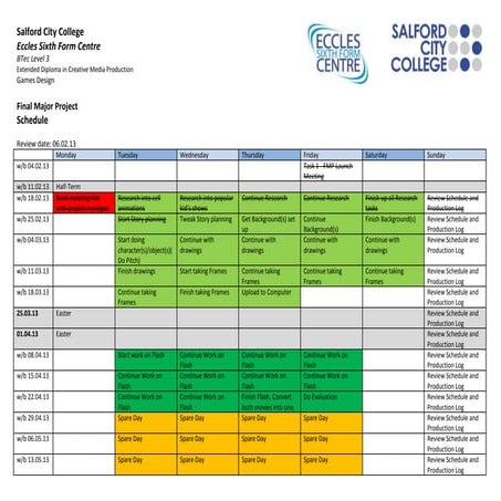 Unit 2 grade 11 timetable | PDF