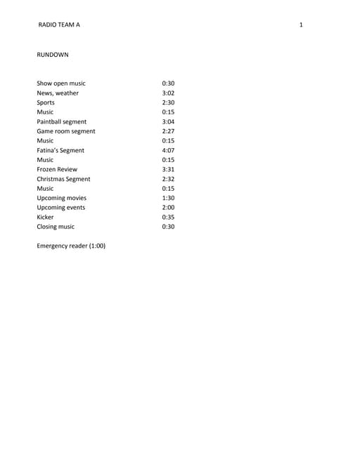Example radio script | PDF