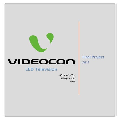 Project on Videocon LED TV | PDF