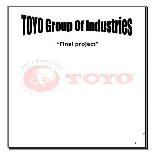Final project (toyo group of industries) | DOCX