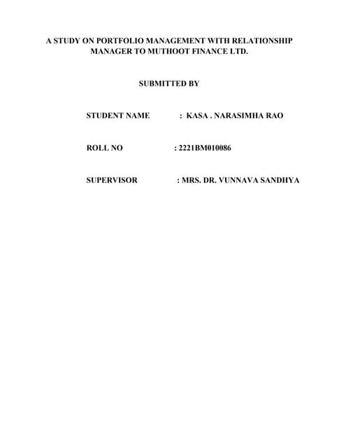 Portfolio Revision | PPT