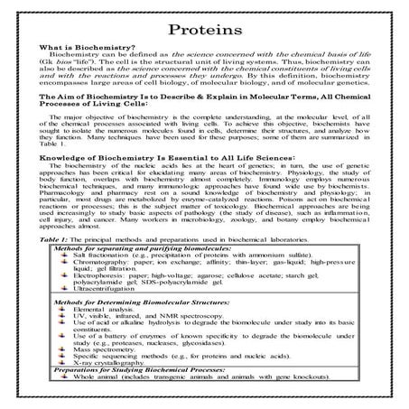protein chemistry | PDF