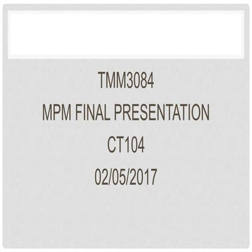 Final prresnt mpm | PPT