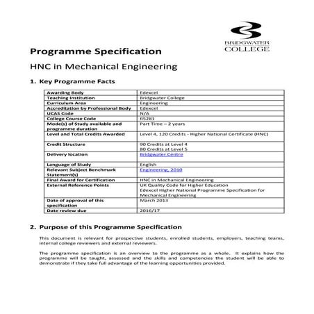 HNC Mechanical Engineering | PDF | Civil Engineering Industry | Industries