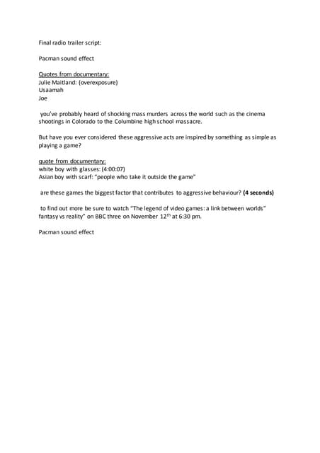 Radio trailers product research | PDF