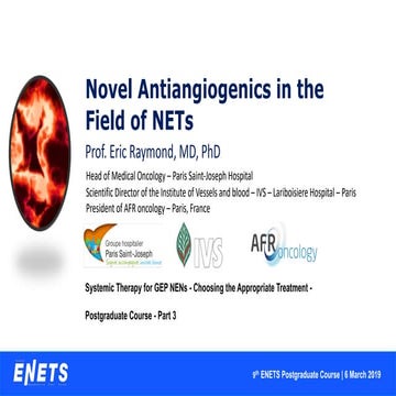 ENETS 2019 Post-graduate Course on Novel Antiangiogenics in the Field ...