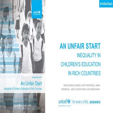 An Unfair Start: Inequality in Children's Education in Rich Countries | PPT